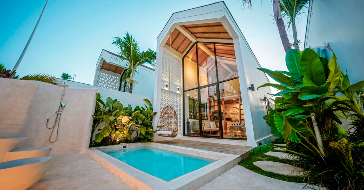 tiny villa in bali develops a flexible layout within a limited footprint