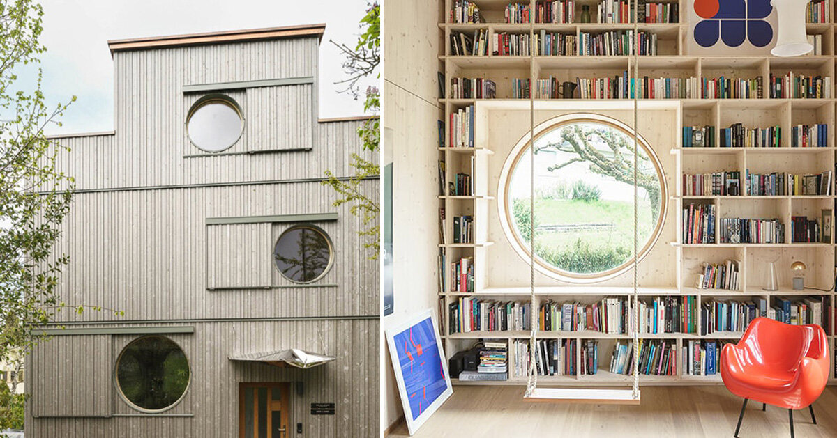 studio anna jach punctuates home in zurich with round openings