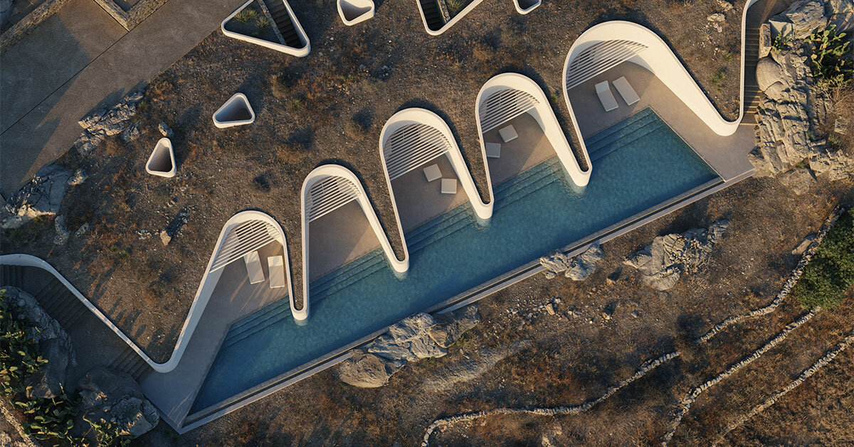 curved line residence by gnb architects emerges from the natural ...