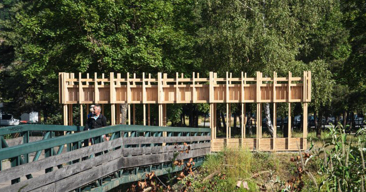 martin gaufryau's installation emerges as 'structural forest' in france