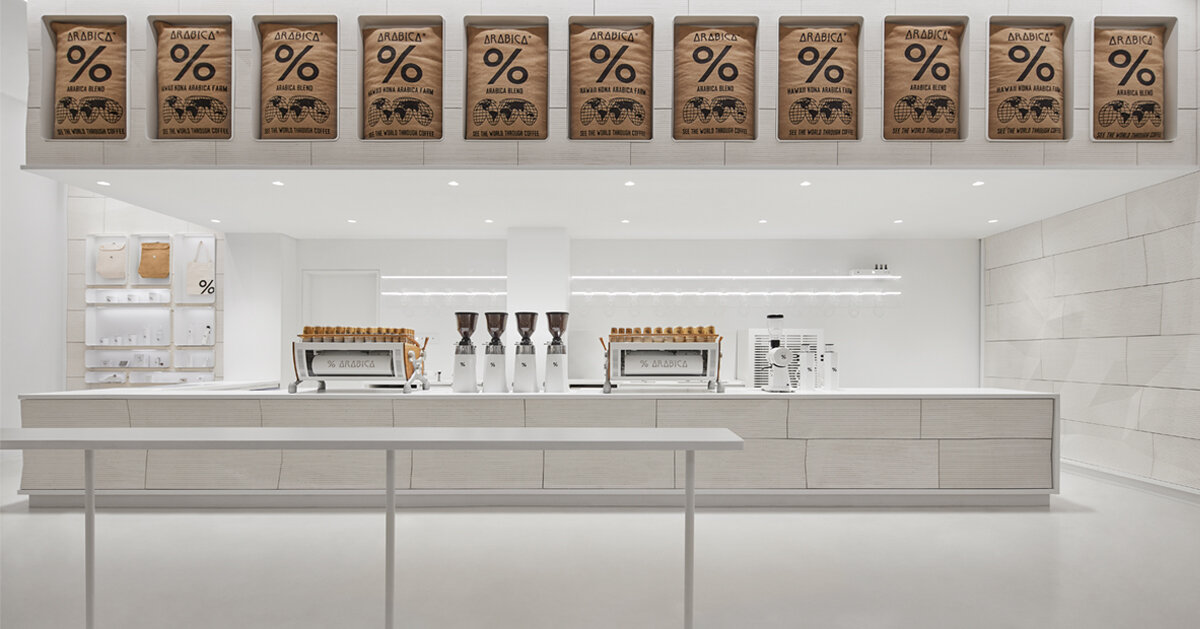 % arabica union station in toronto reveals faceted wall terrains