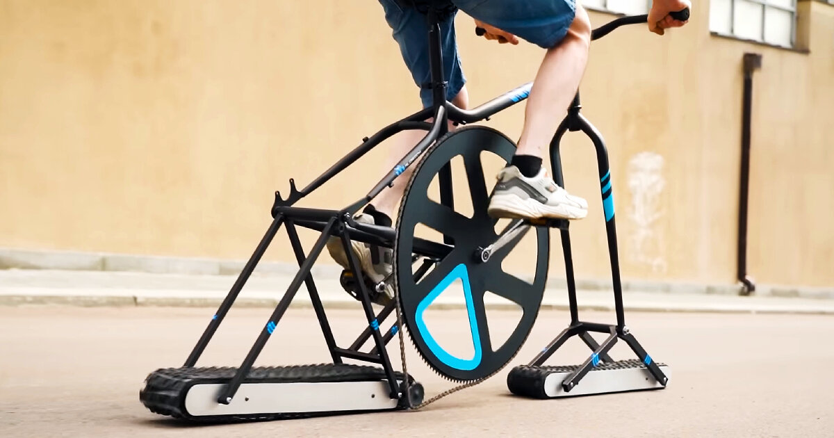 wheels are out after custom bike with continuous tracks proves to ...