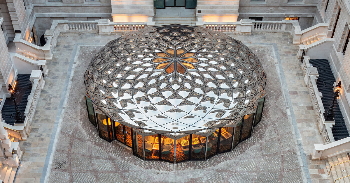 daewha kang tops the OWO pavilion in london with rippling roof