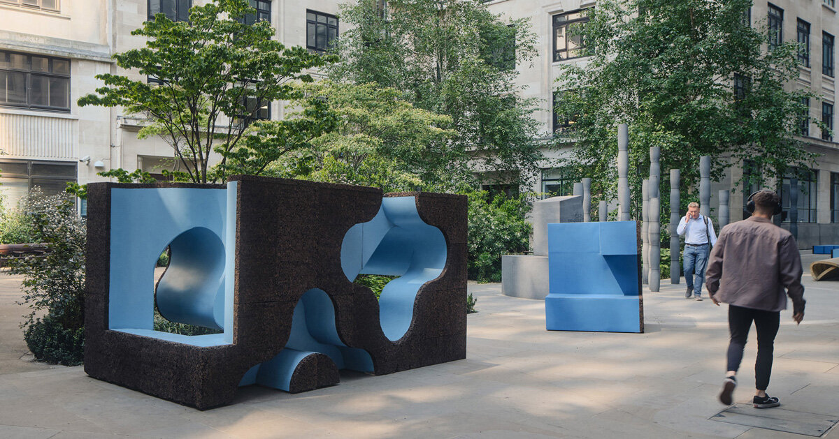 mccloy + muchemwa's sculptural cork playground enlivens london