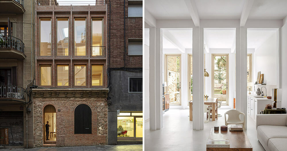HARQUITECTES fits sunlit townhouse 'casa 1616' in barcelona