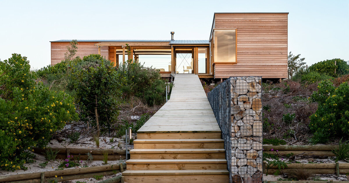 timber-clad residence by klg architects emerges from the dunescape in ...