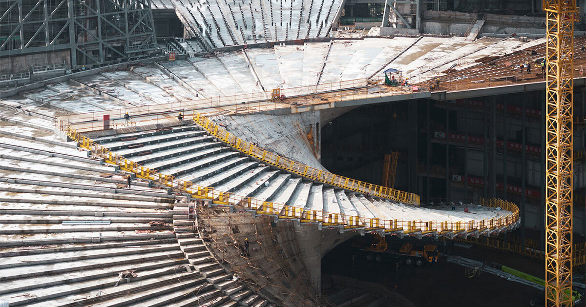 snøhetta shares construction progress of shanghai opera house