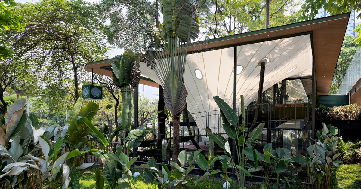 parametric structure forms an events space amongst trees in jakarta