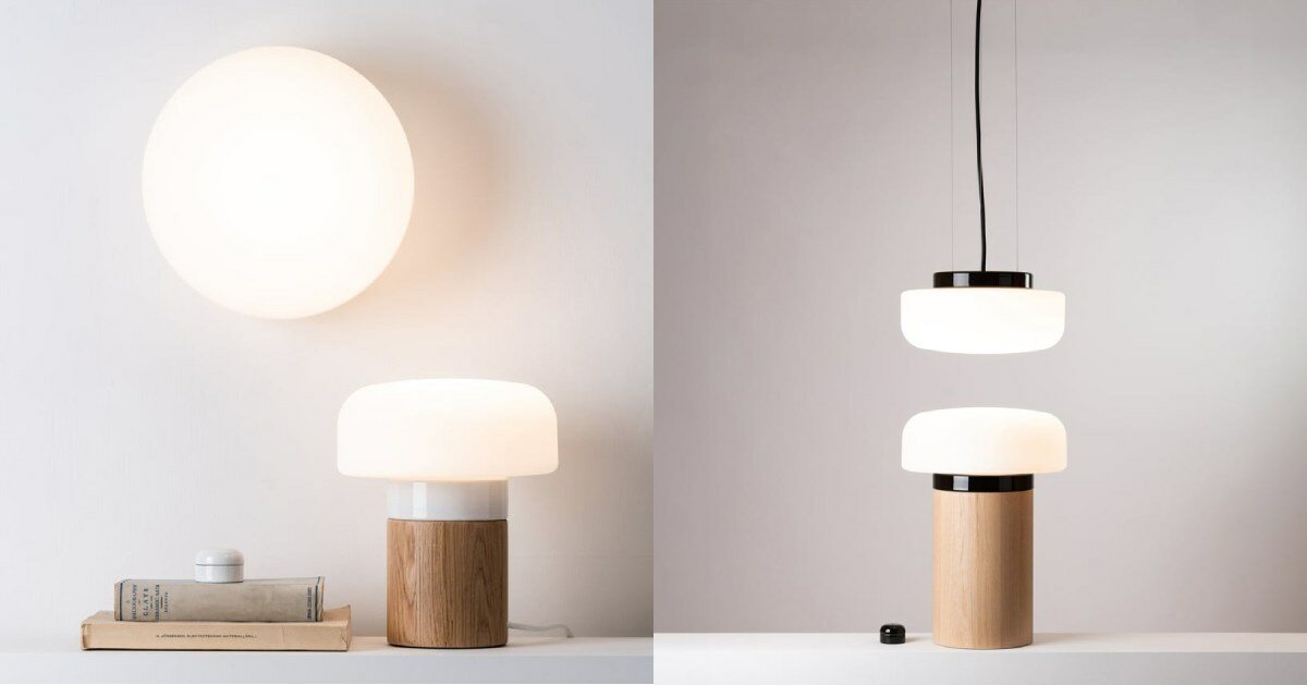 kauppi & kauppi's solenne is glazed porcelain luminaire collection