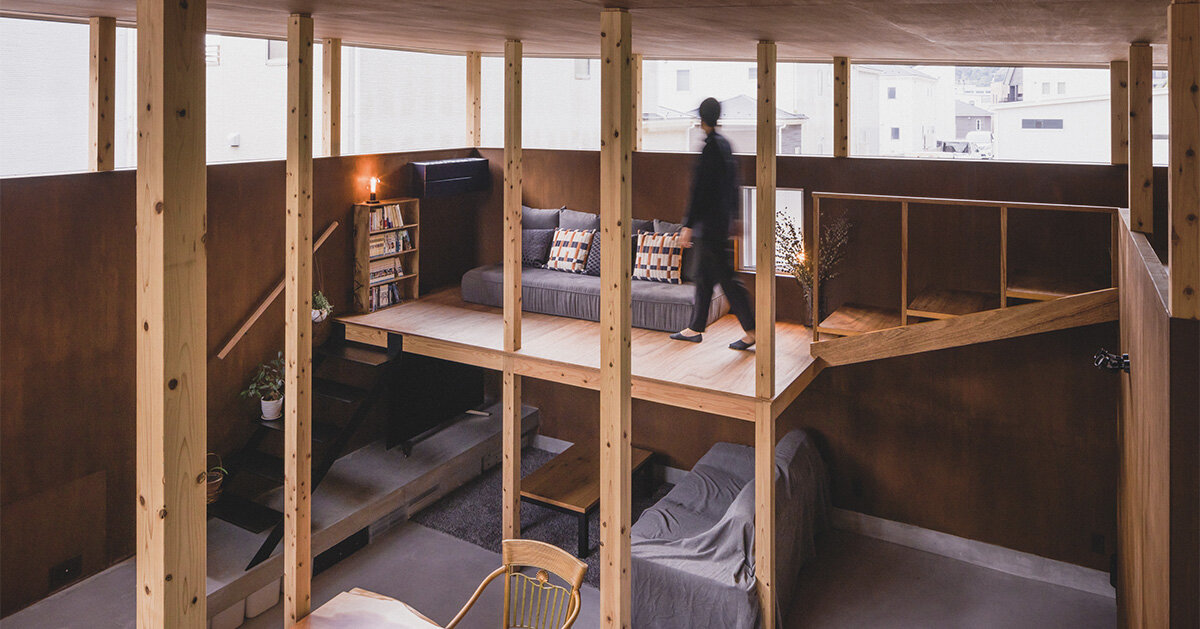 a forest of pillars brings depth to this japanese house by IG architects