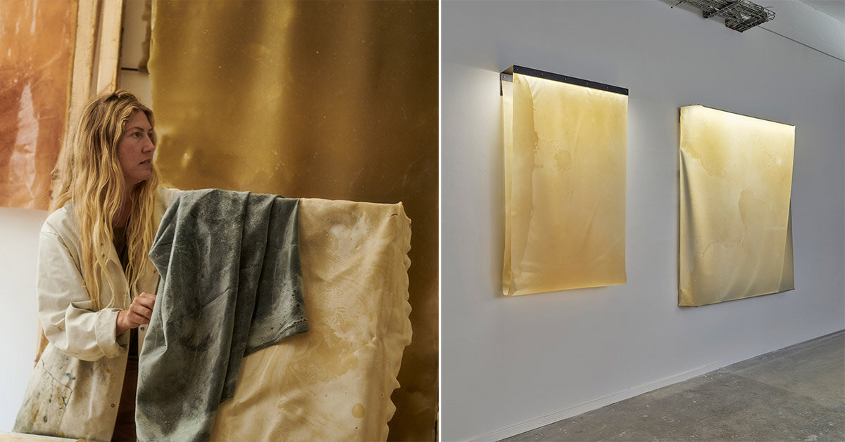 natural material studio explores light through bio-textile materials