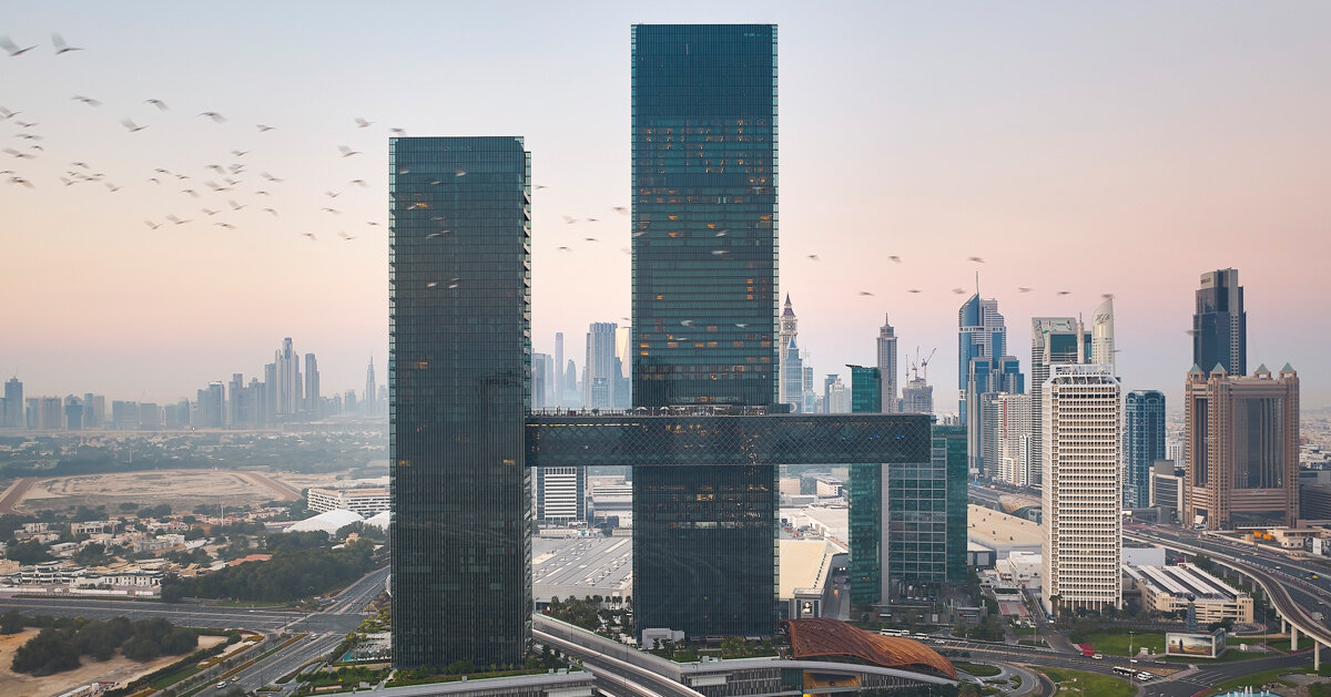 NIKKEN SEKKEI bridges dubai's new landmark with the world's longest cantilever