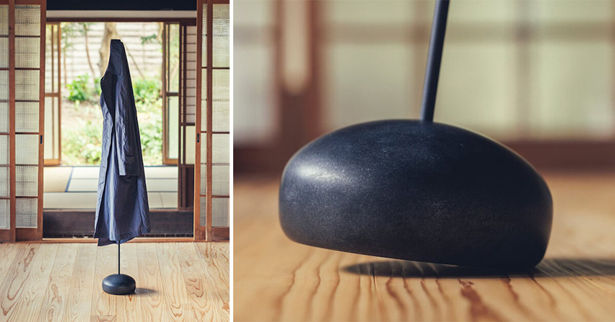 spindle coat rack by koichi futatsumata gently sways when garments are ...