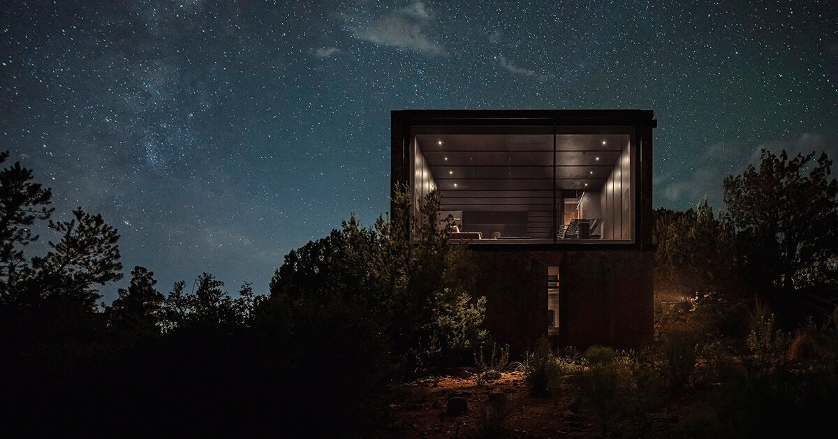 steel clads wendell burnette architects' telescope house in arizona