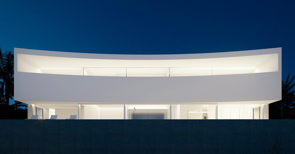 white blocks shape villa w by SHOVK floating above bali's volcanic slopes