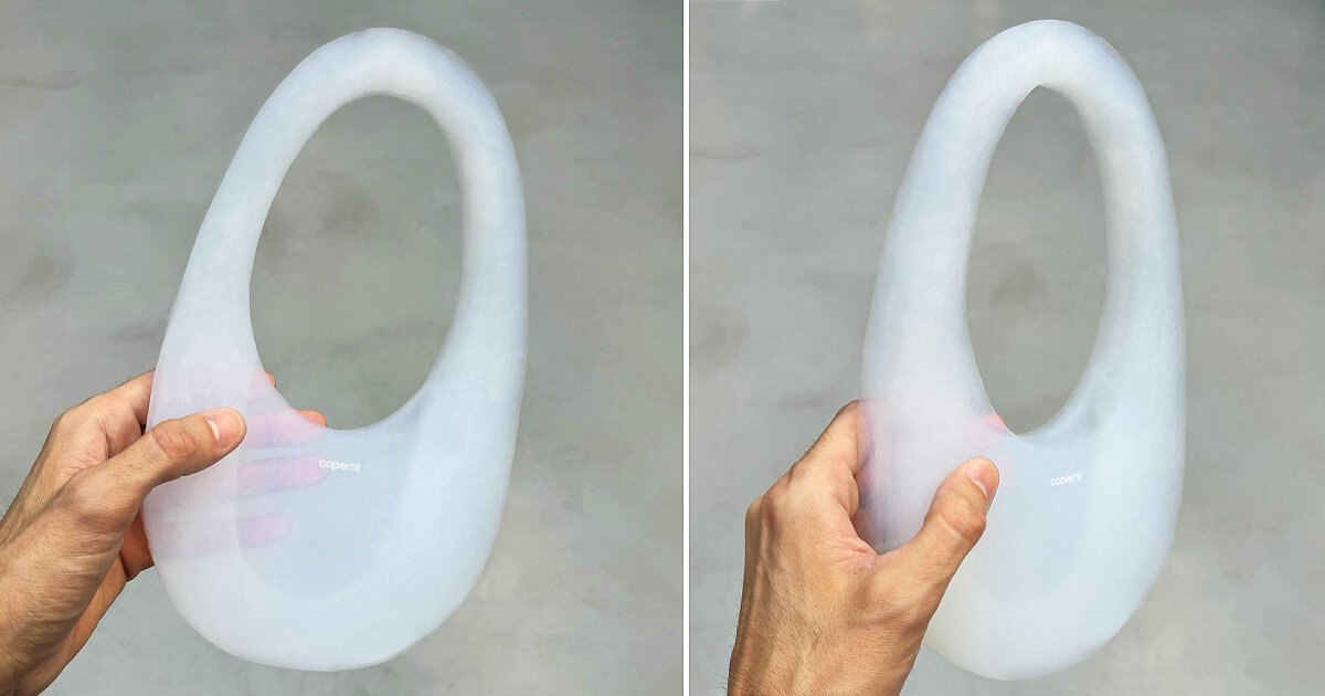 coperni reveals new swipe bag made of 99% air using NASA’s silica aerogel