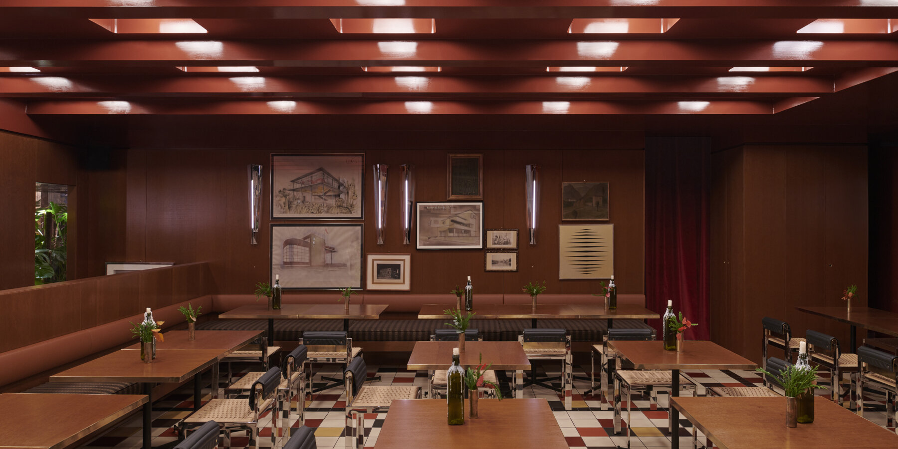 trattoria del ciumbia by dimorestudio exudes the warmth of 1960s eateries