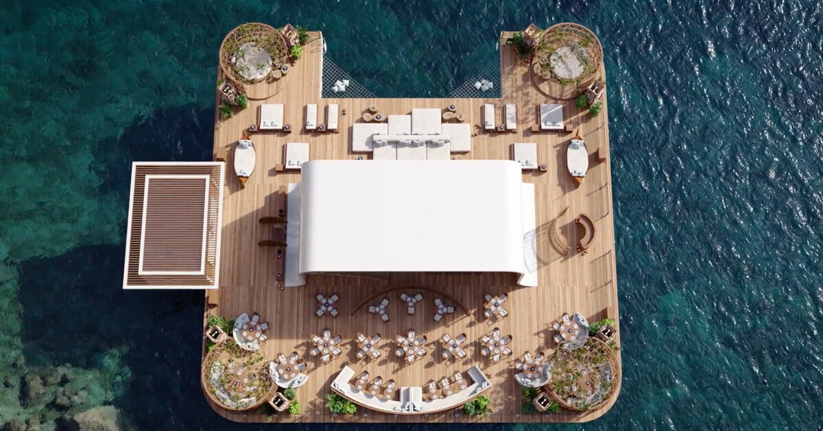 oceaya transformable entertainment venue floats overwater