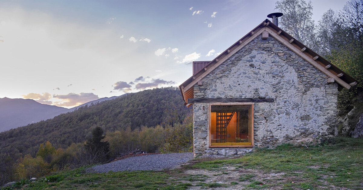 officina82 renovates abandoned rye barn in the italian alps