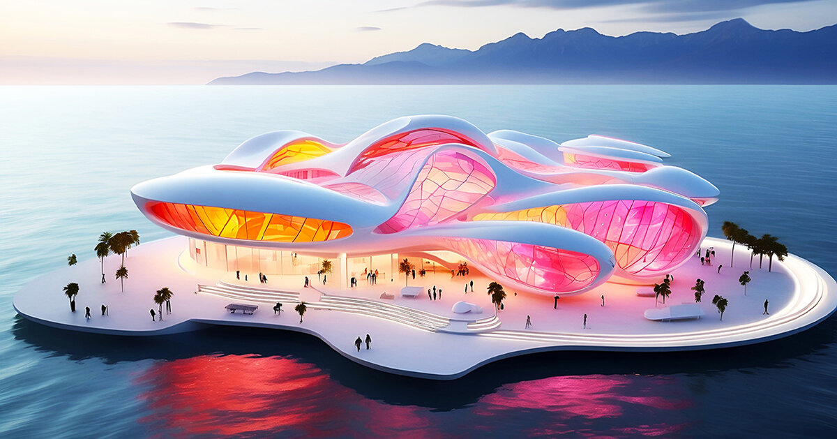 luca curci's floating glass museum tackles sea level rise