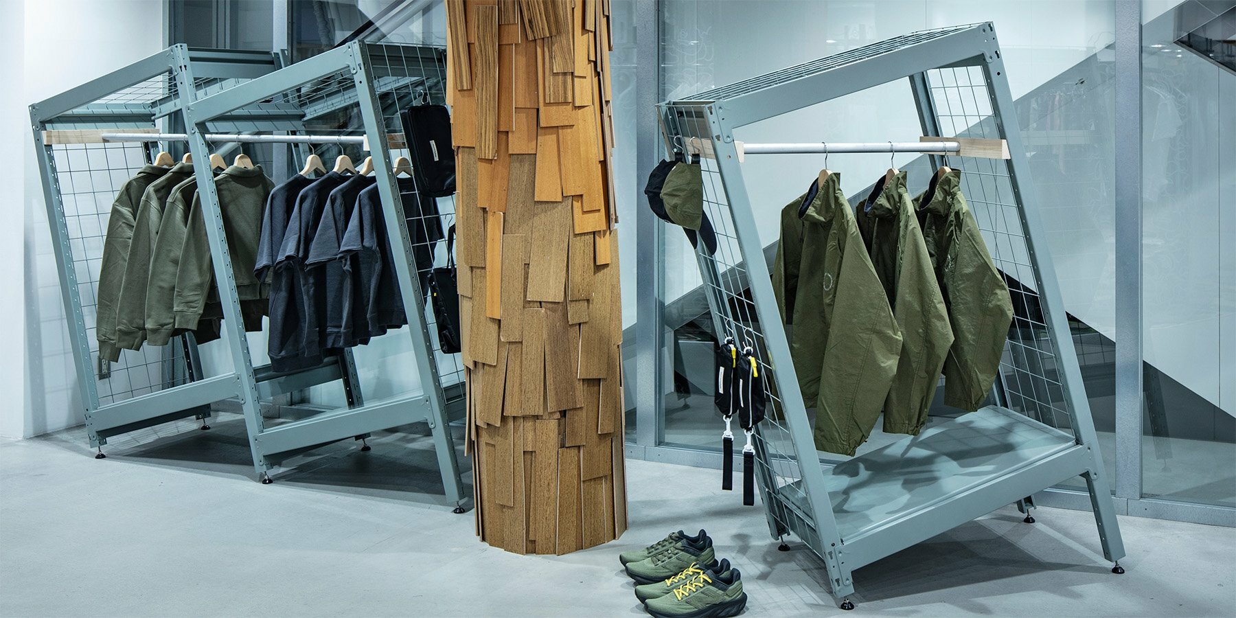 ATELIER WRITE installs tilted displays for new balance collection