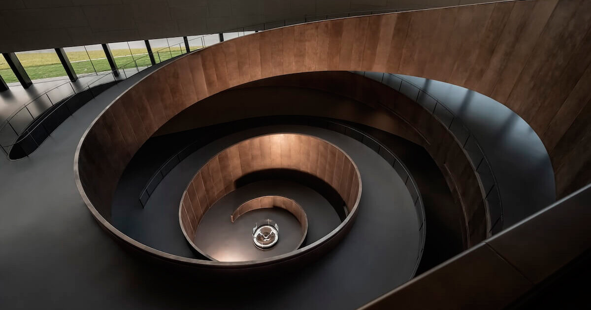 csd.design forms sanxingdui museum’s interior around spiral ramp