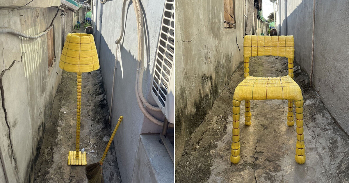 traditional korean reed broom becomes yellow woven furniture in do hyun ...