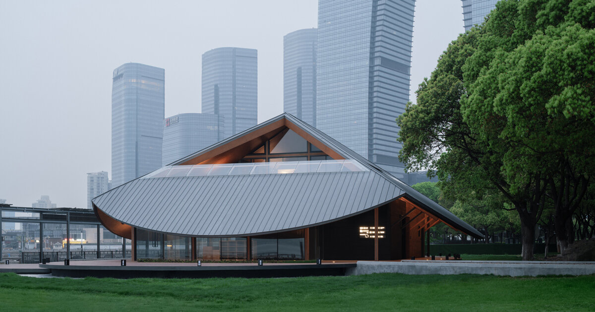 large pitched roof with curved eaves shields galaxy arch's jinji lake ...