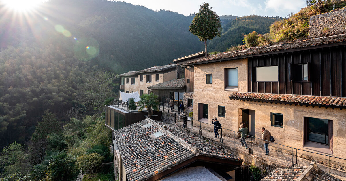 line+ revives cliffside ancient rammed-earth village in china ...