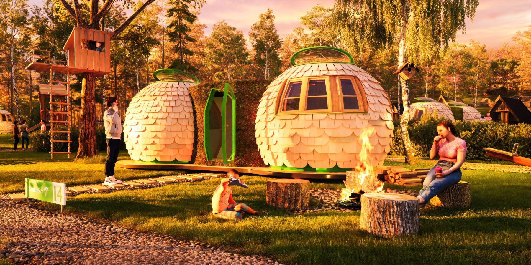 the first mycelium building will sprout in czechia as a glamping hub