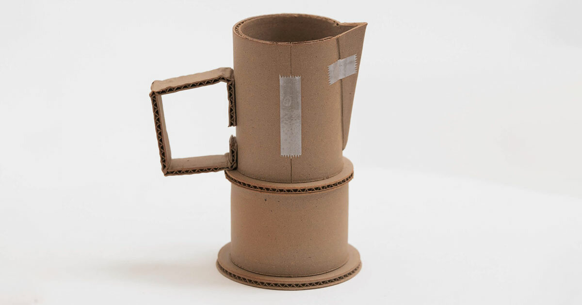 cardboard pottery? jacques monneraud's ceramic vessels look like they ...