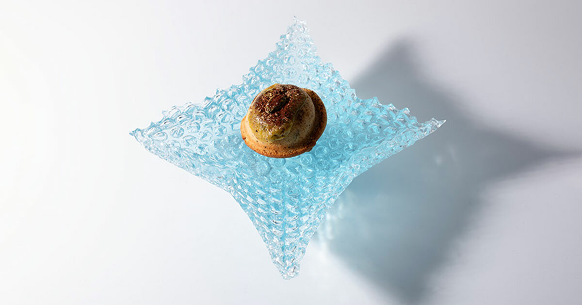 plastic bags become molds for iceberg-shaped objects by egosystem