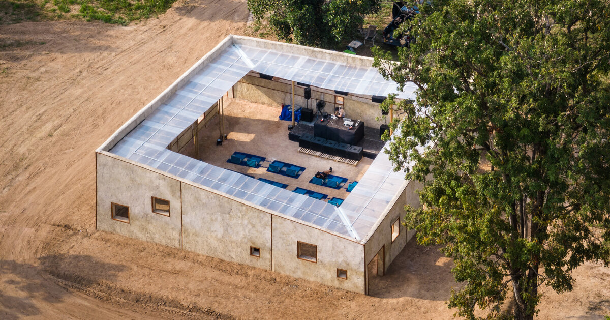 360° surround system borders imaginary objects' enfold pavilion in thailand