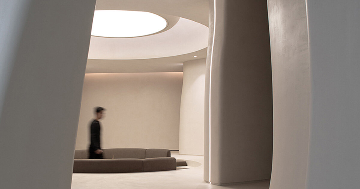 billowing interior redefines spatial margins within chinese residence