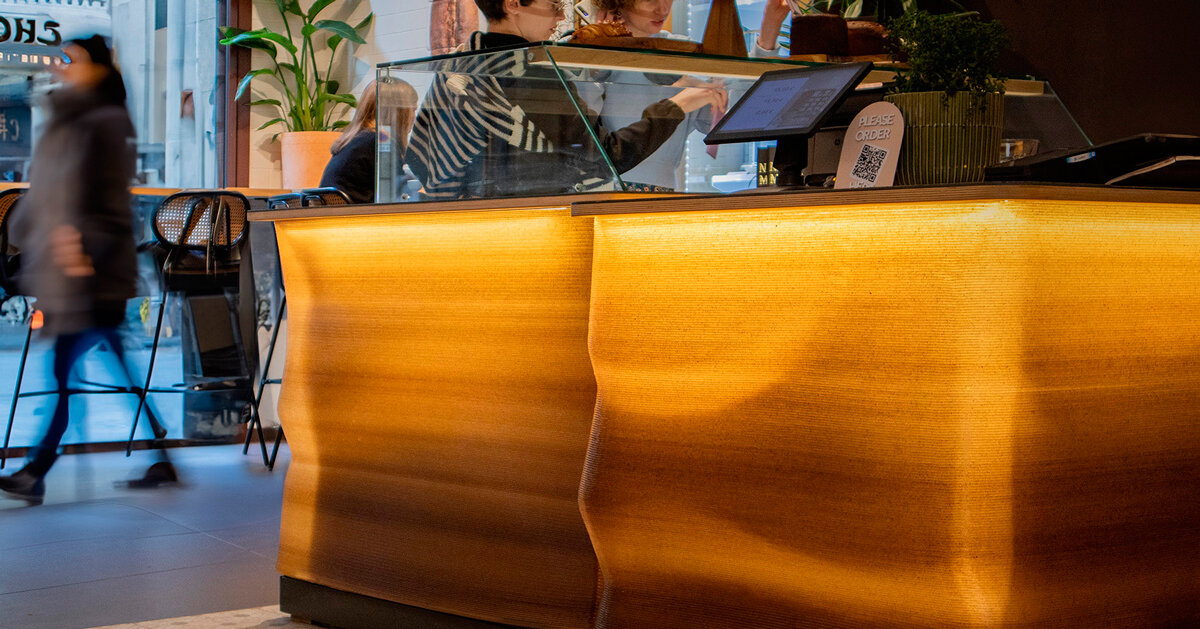 coffee waste turns into 3D printed furniture decorating d·origen coffee ...