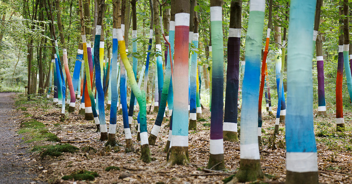 sculptural installations transform french forest into forêt monumentale ...