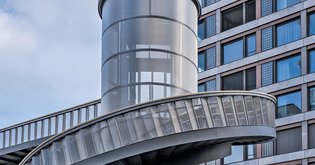 negrelli footbridge coils and stretches above zürich's dense railway ...