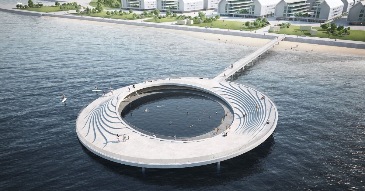 urban swimming pool in lisbon's river tagus doubles as amphitheater and ...