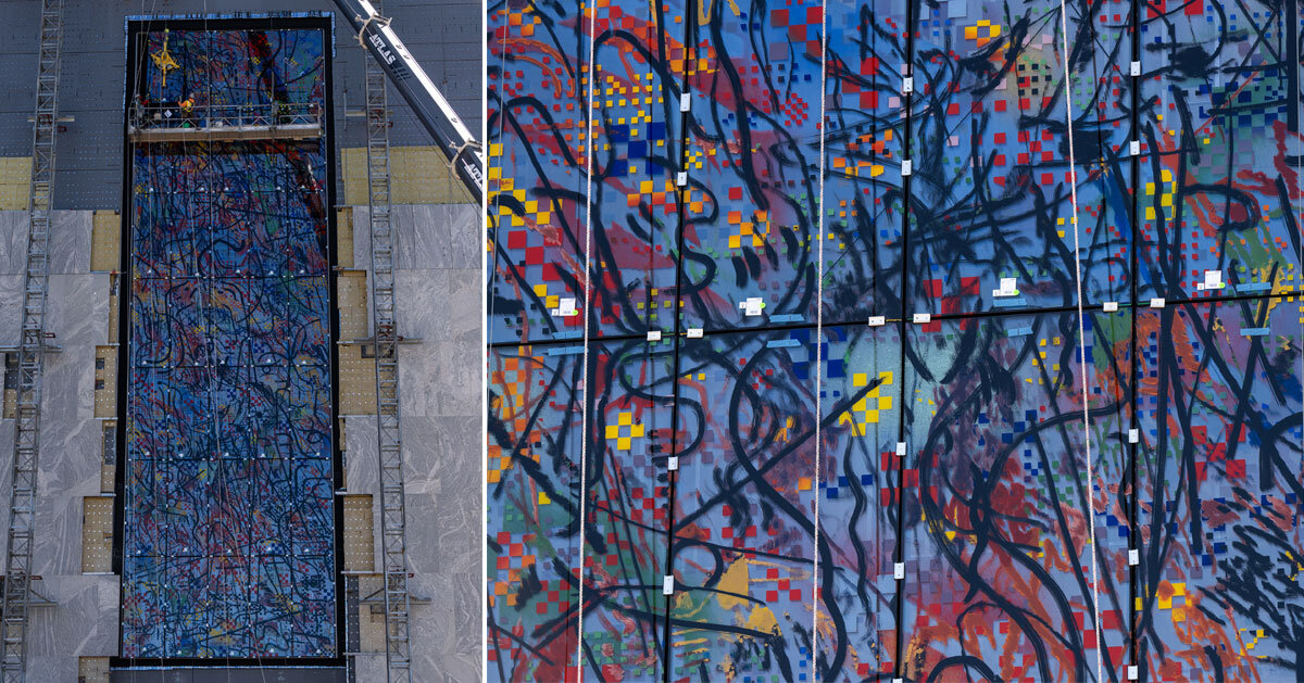 julie mehretu installs colossal painted glass window at obama ...