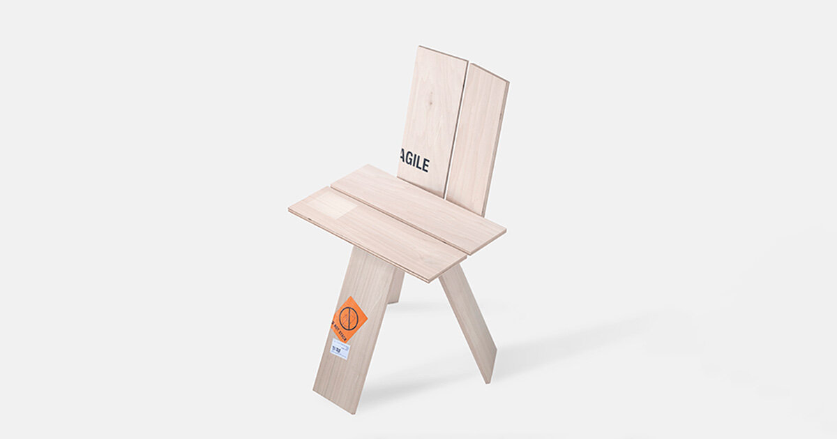 salvaged plywood from crates finds new life in furniture collection by ...