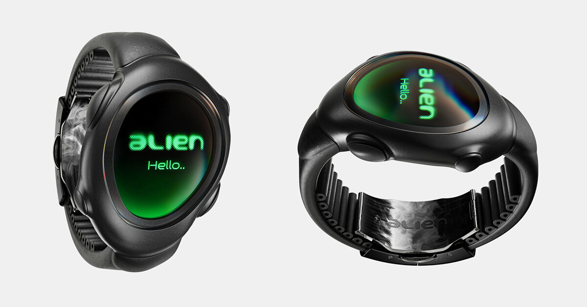 with sci-fi elements and organic form, ALIEN smartwatch channels space ...