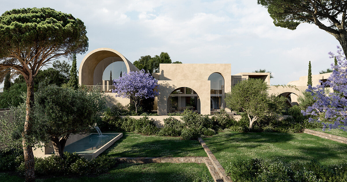 traditional arches by oppenheim architecture shape villas complex on ...