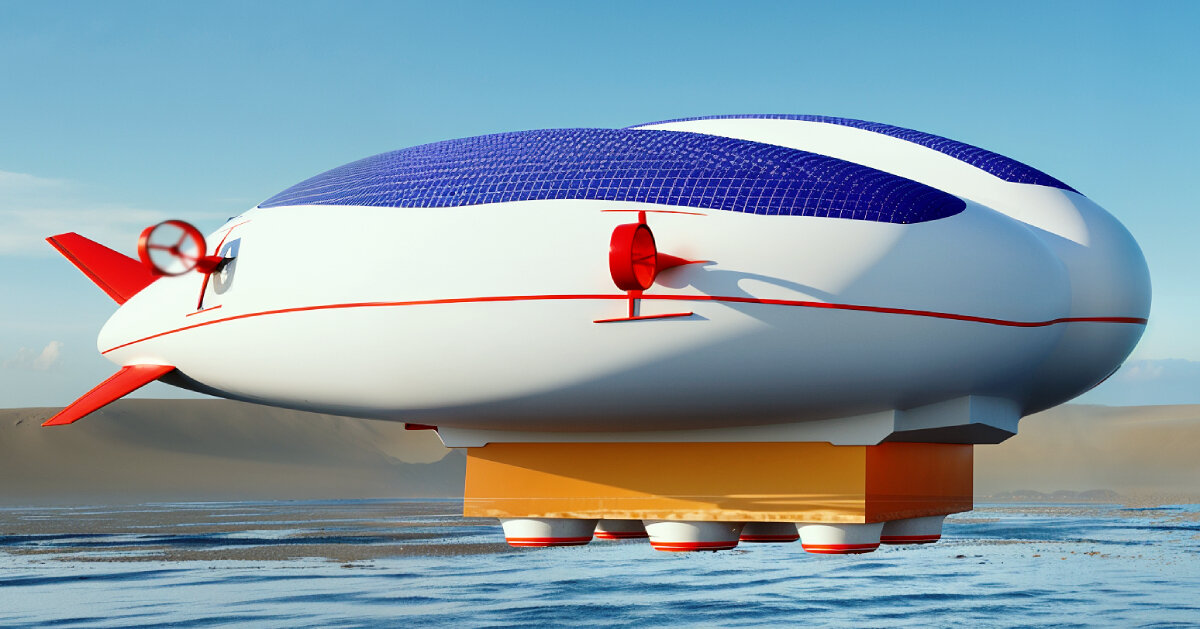 meet air cube, a hybrid airship and sky yacht that can take off after sailing on water