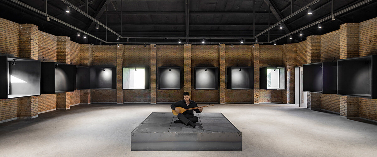 factory kitchen becomes gallery space by sepide elmi in iran