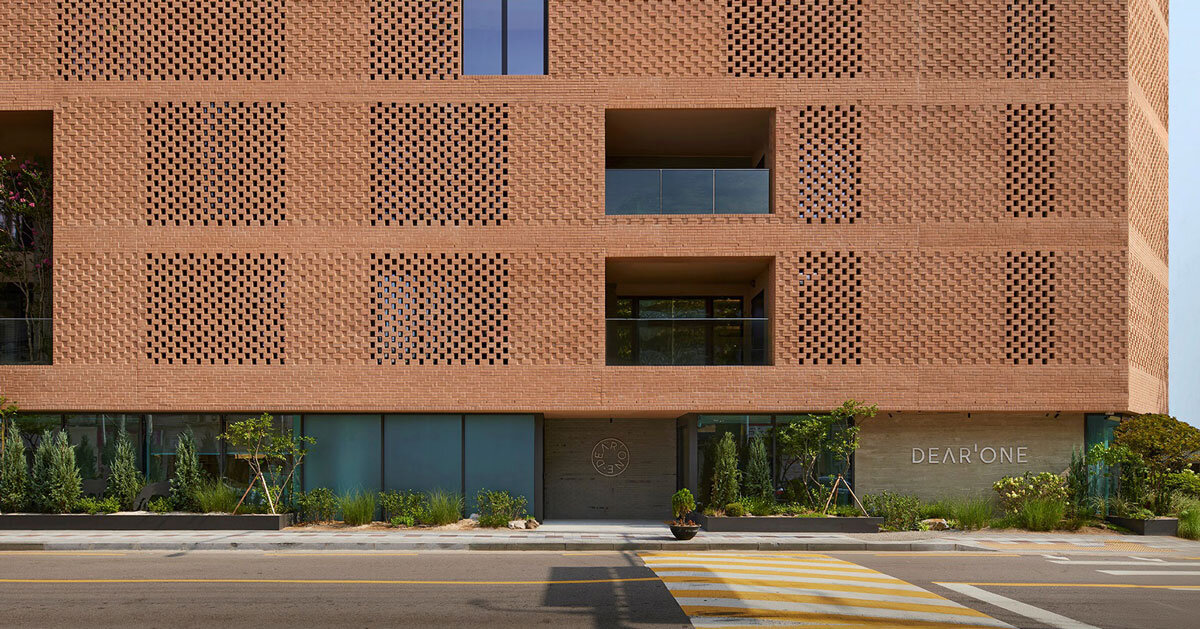 light-filtering brick facade wraps postpartum care center in seoul