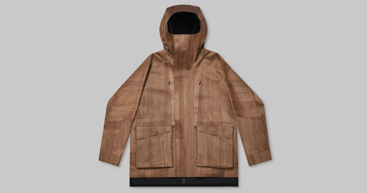 vollebak produces wooden jacket prototype made of timber