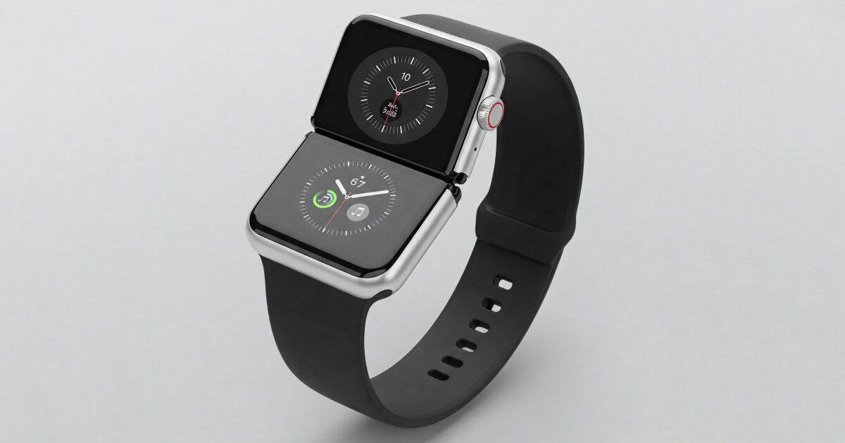 apple files patent for foldable watch with two cameras and screens