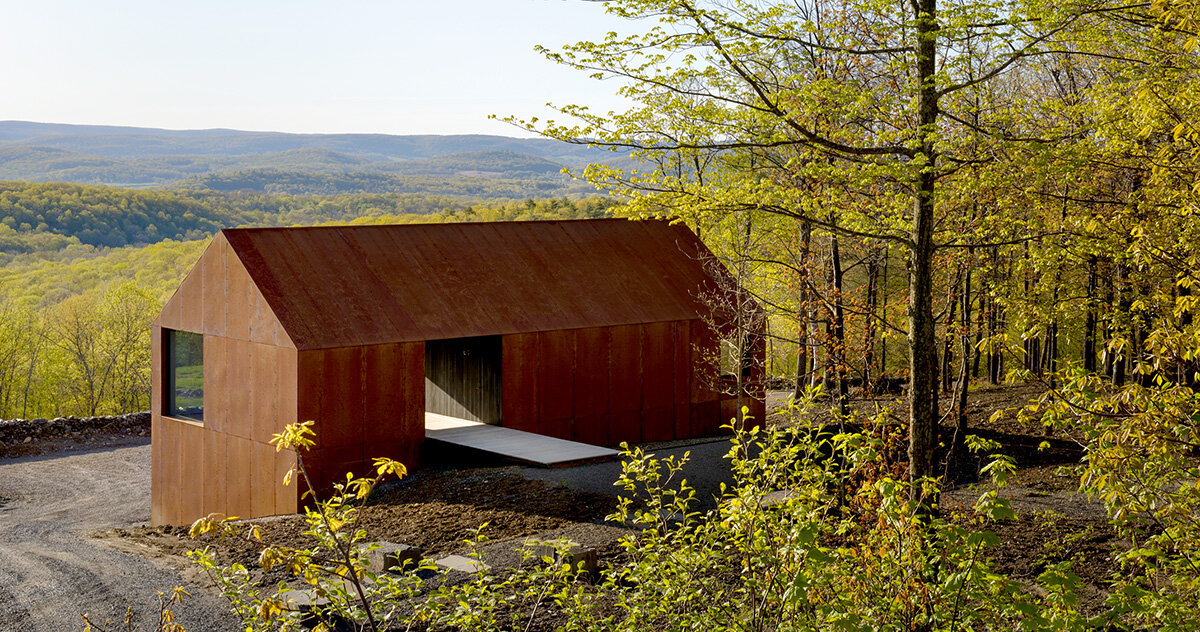 in upstate new york, worrell yeung's ridge barn is wrapped in a corten ...