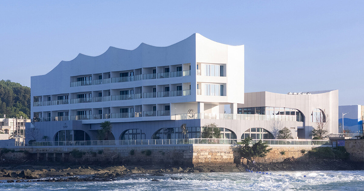 protoscapes reworks decommissioned pier into resort in china