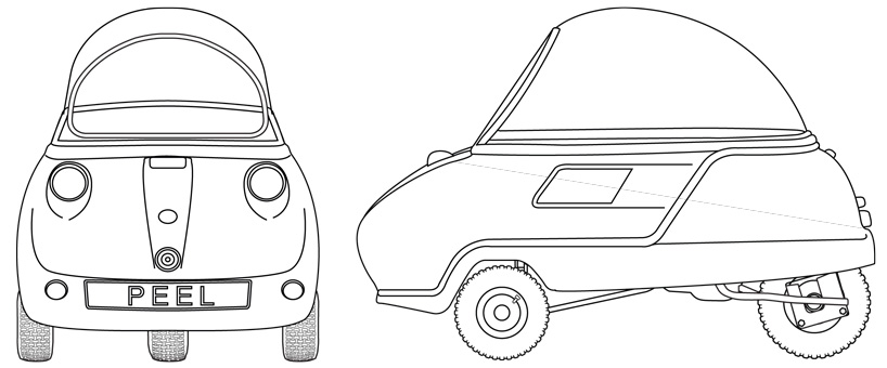 peel trident + P50: the world's smallest city car